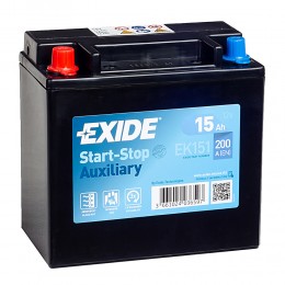 Аккумулятор для мототехники EXIDE Start-Stop AGM 15L EK151 200 А прям ...